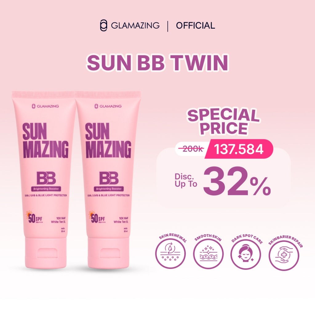 Jual GLAMAZING - [Twin Pack] Sunmazing Brightening Booster 50 ml x 2pcs ...