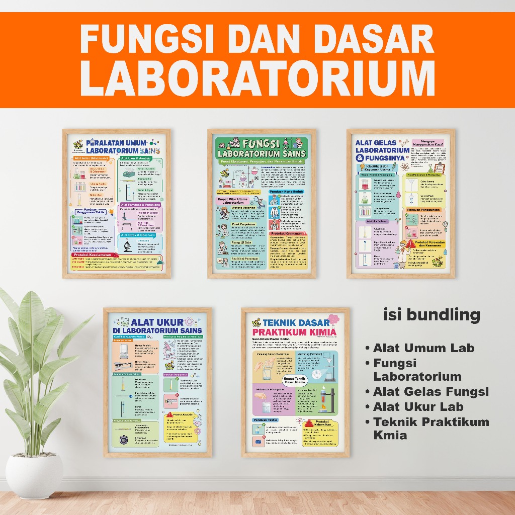 Jual Poster LABORATORIUM UMUM Alat Peraga Edukasi Sains Kimia Aturan ...