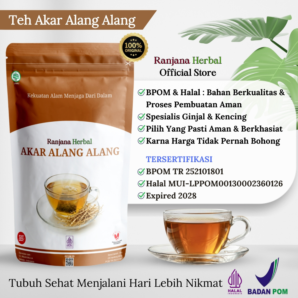 Jual Ranjana Herbal Teh Celup Herbal Akar Alang-Alang BPOM Halal Obat ...