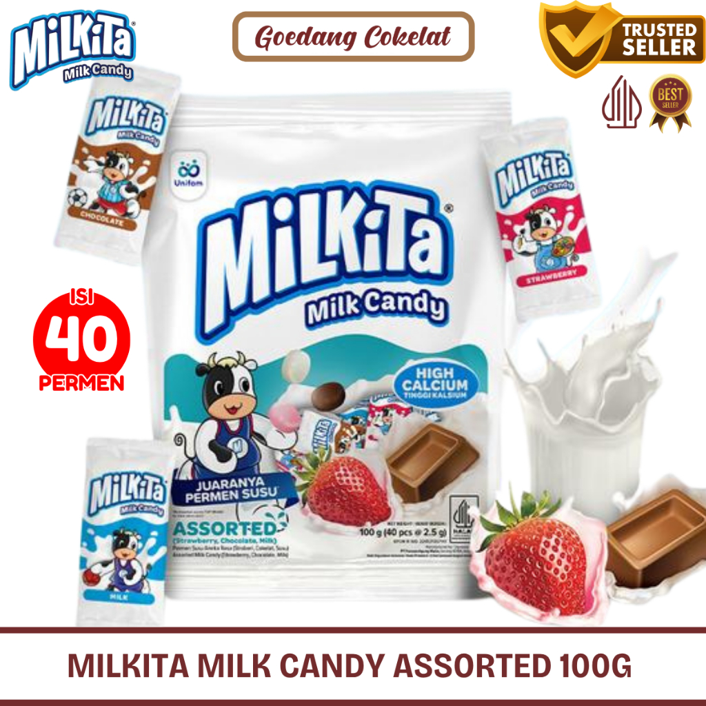 Jual Milkita Permen Susu Mix Assorted 1 Bag - Milk Candy Tinggi Kalsium ...