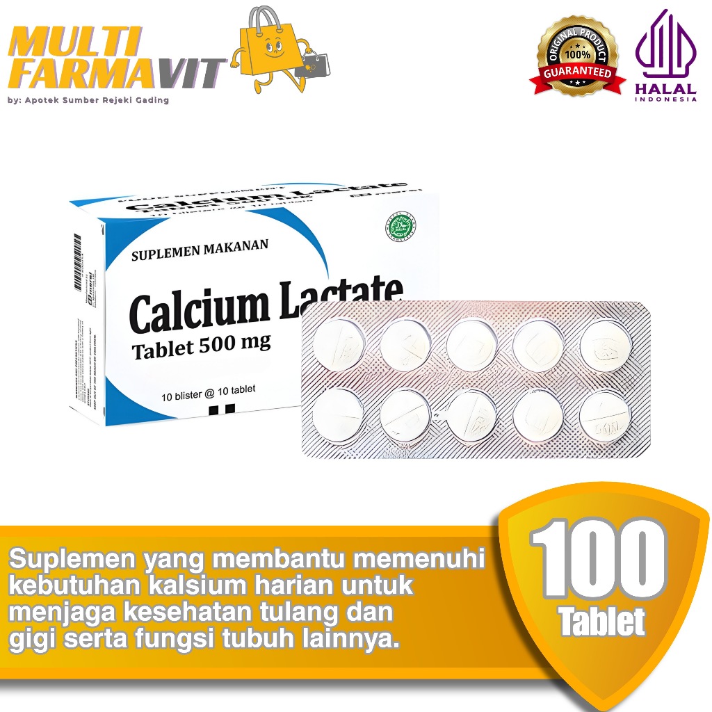 Jual Calcium Lactate Tablet Terlengkap & Harga Terbaru Juni 2026 ...
