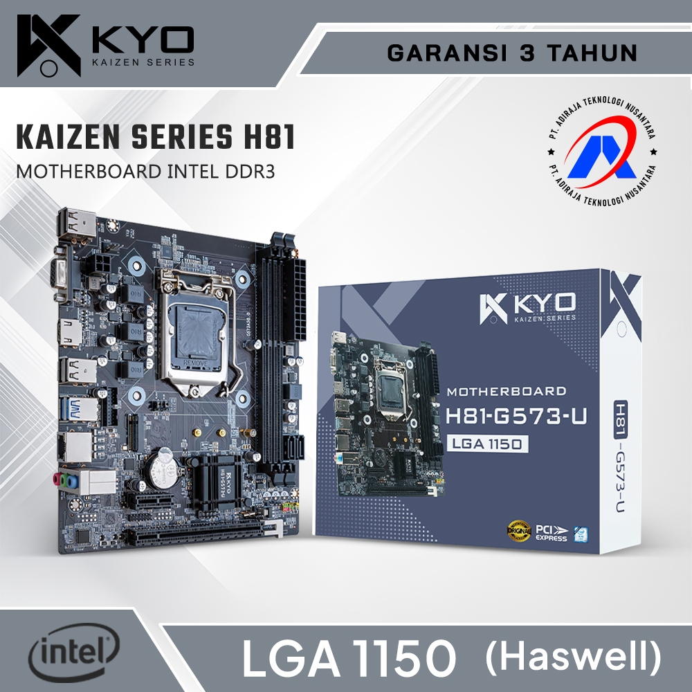 Jual Motherboard KYO KAIZEN H81 DDR3 Socket LGA 1150 MOBO H81 INTEL ...