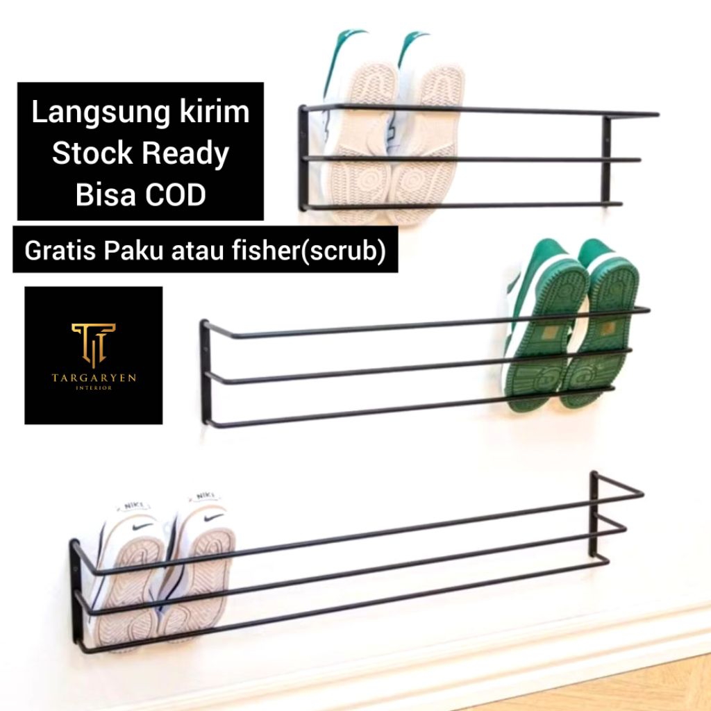 Jual Rak sepatu / rak sendal / rak dinding sepatu sendal / rak sepatu ...