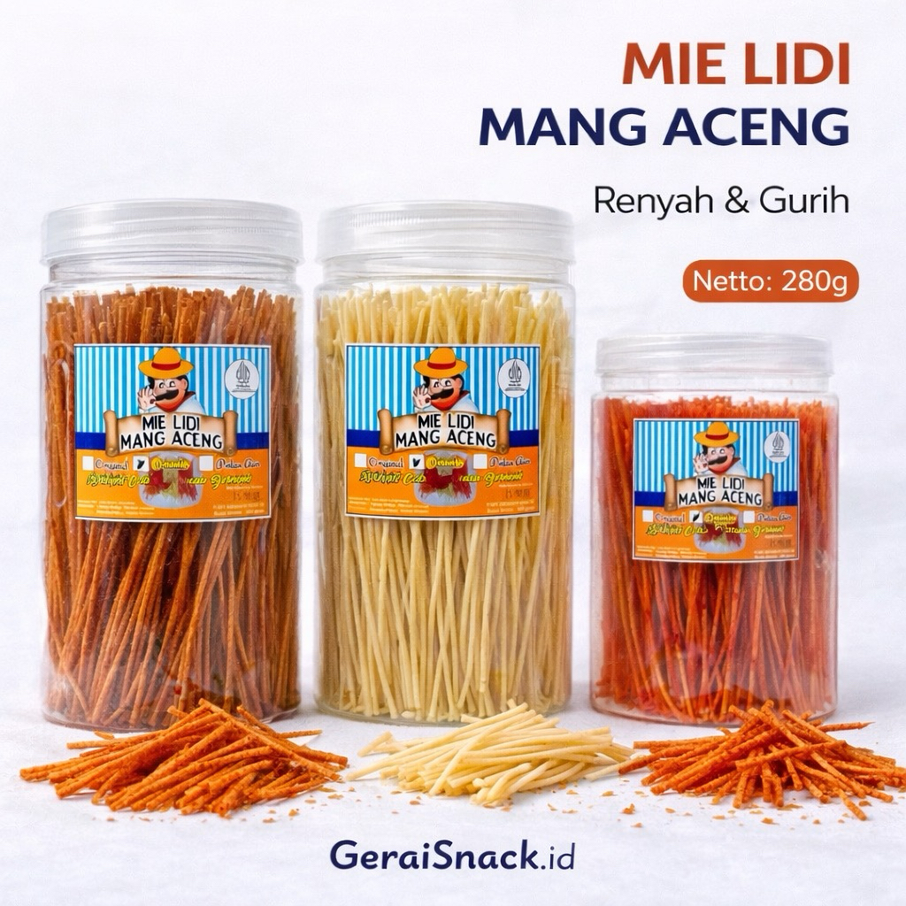Jual Mie Lidi Kecil Mang Aceng Jajanan Jadoel Kemasan Jumbo 280 g ...