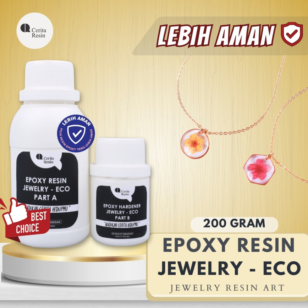 Jual CERITA RESIN - Epoxy Resin Jewelry-ECO, Resin Clear Plus Hardener ...