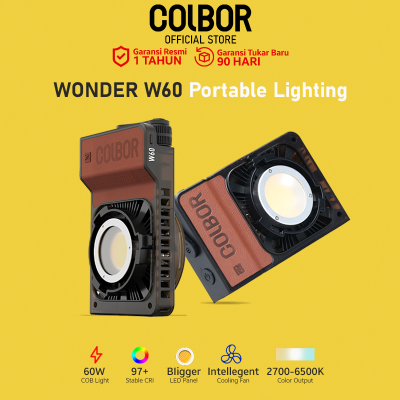 Jual Colbor Wonder W60 Lampu Portable Studio LED 60W Video dan Foto ...