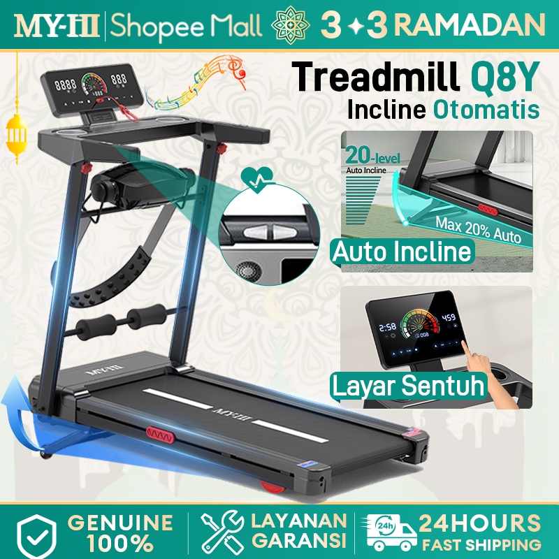Jual MY-HI Treadmill Portable Q8Y Dasbor digital Treadmill electric low ...