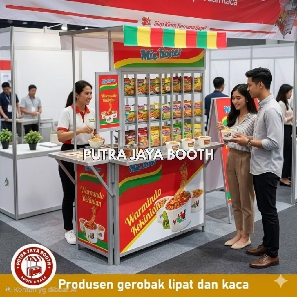 Jual Booth Portable | Warmindo Virall | Standing Benner | Shopee Indonesia