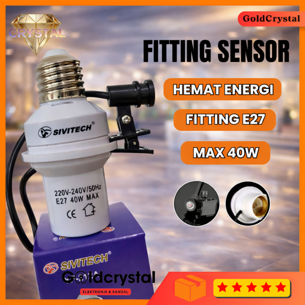 Jual Fitting Lampu Sensor Cahaya Otomatis YF -212A Nyala Gelap Mati ...
