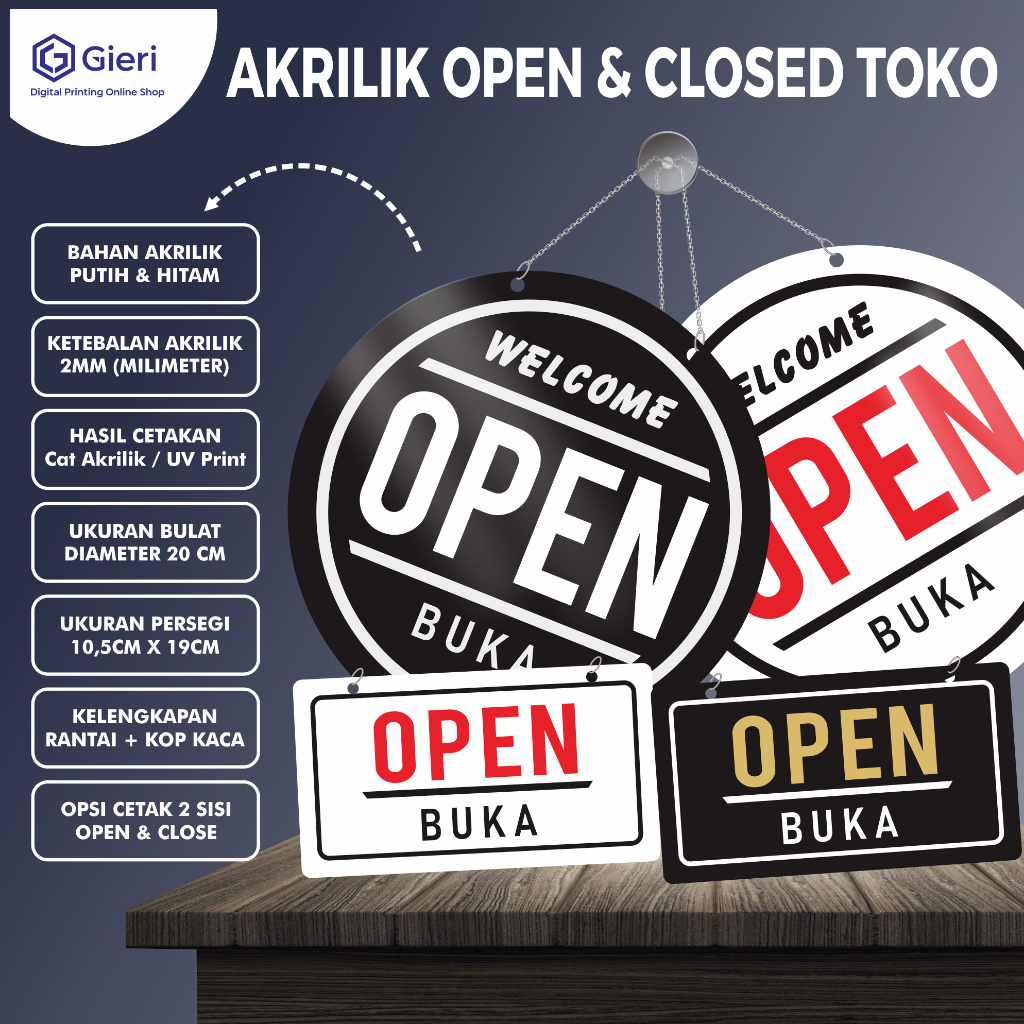 Jual GIERI - AKRILIK OPEN & CLOSE PERSEGI BULAT & PERSEGI / AKRILIK ...