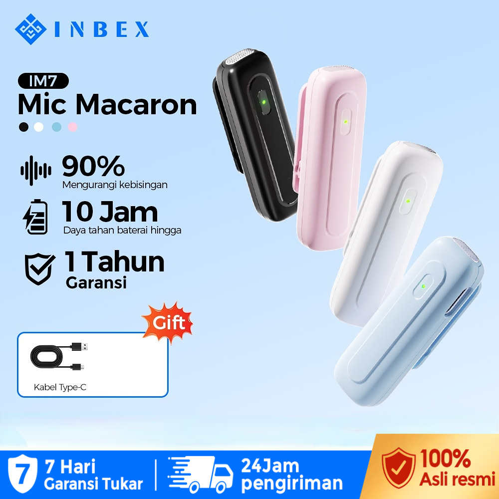 Jual INBEX IM7 Wireless Lavalier Microphone Macaron 360 ...