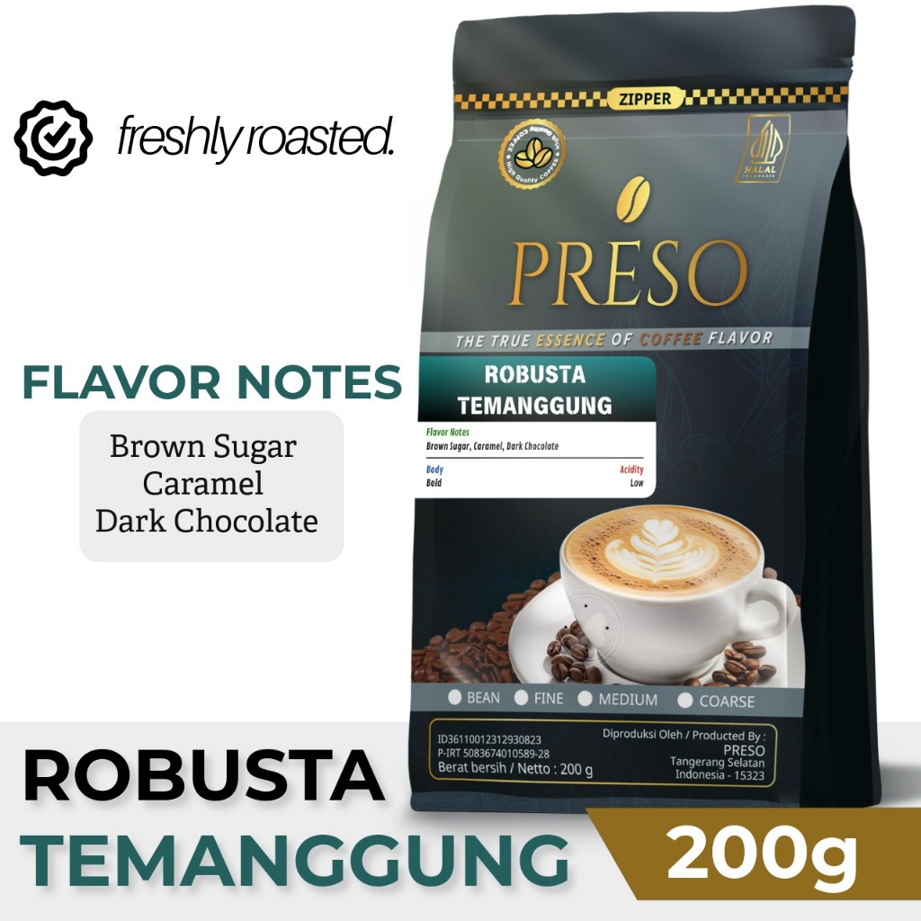 Jual Kopi Robusta Temanggung Strong Espresso – Fresh Roast 200g Biji ...