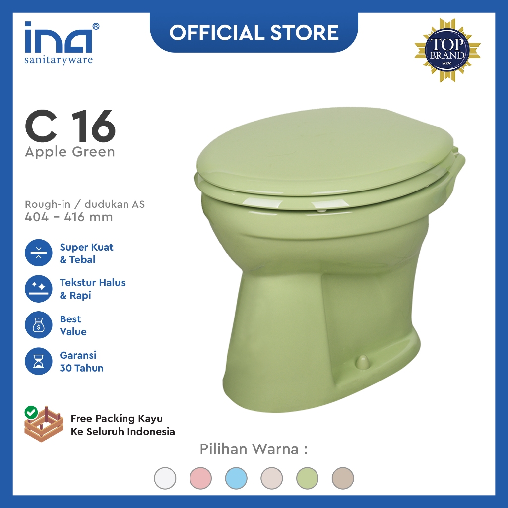 Jual INA Closet C-16 (Warna Apple Green) | Kloset Duduk Siram | Kloset ...