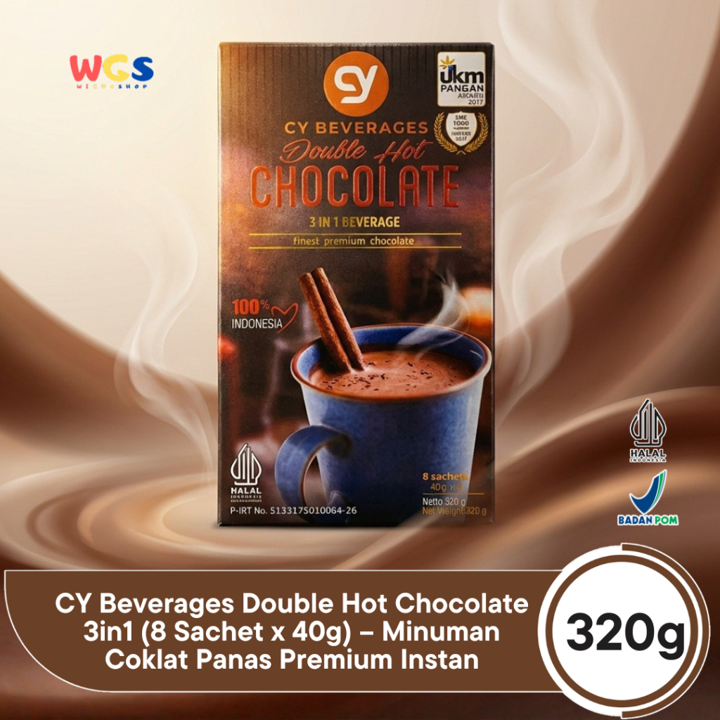 Jual CY Beverages Double Hot Chocolate 3in1 320g (8 Sachet x 40g ...