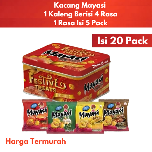 Jual Mayasi Festive Treats Kacang Jepang Mixed Flavor 20 x 7 Gram ...