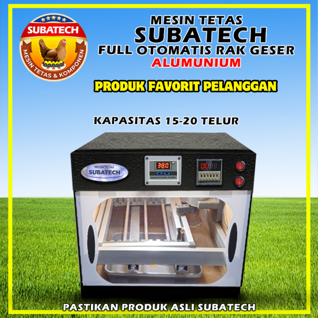 Jual Mesin Tetas Telur Full Otomatis RG 15 Penetas SUBATECH Rak Geser ...