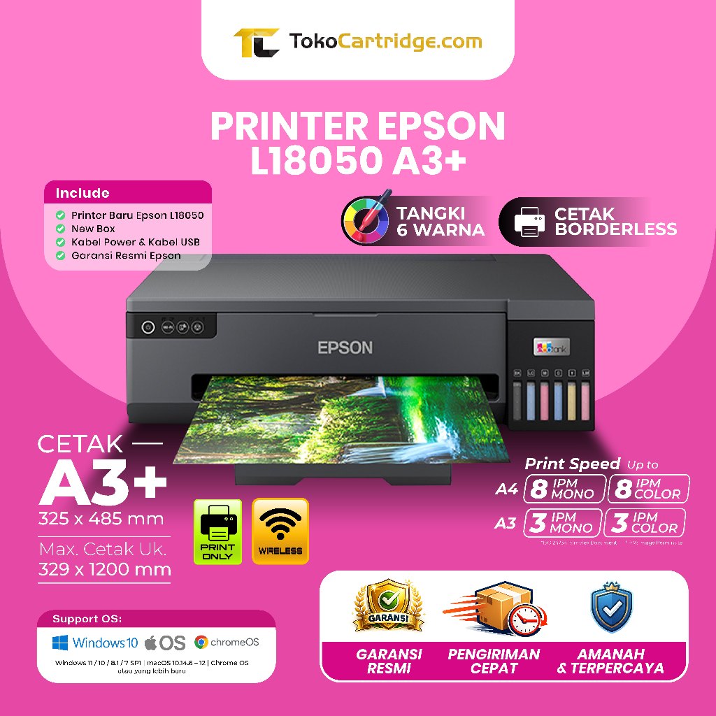 Jual Printer EcoTank Epson L18050 Printer Photo A3 WiFi Pengganti L1800 ...