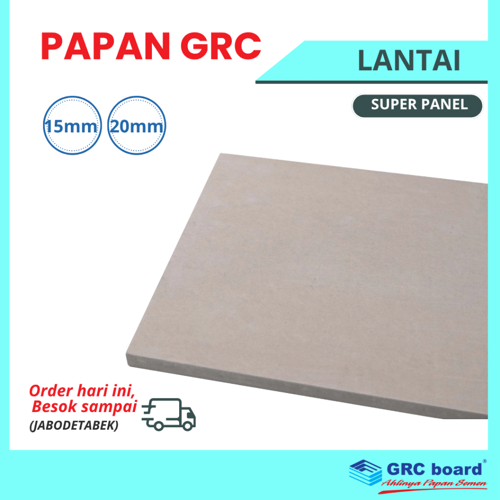 Jual GRC Board Super Panel 122x244cm Tebal 15mm 20mm Papan Lantai ...