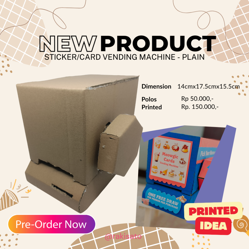 Jual [Pre Order] Sticker/Card Vending Machine - CardBoard | Shopee ...