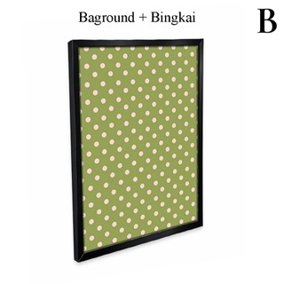 Jual Bingkaimu Bingkai + Baground Custom Strip Polkadot Sage Aesthetic ...