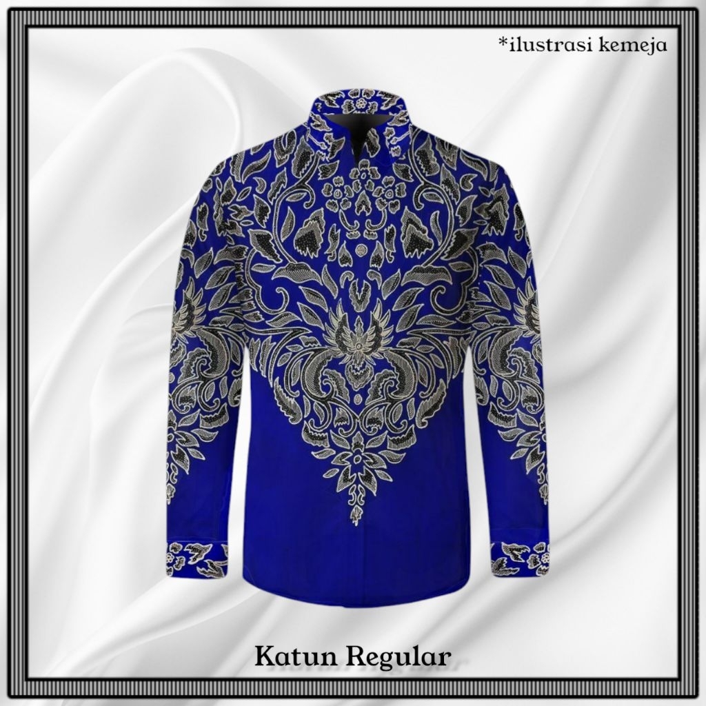 Jual Kain Batik Tulis Katun Regular Pola Kemeja Batik Pria Lengan ...