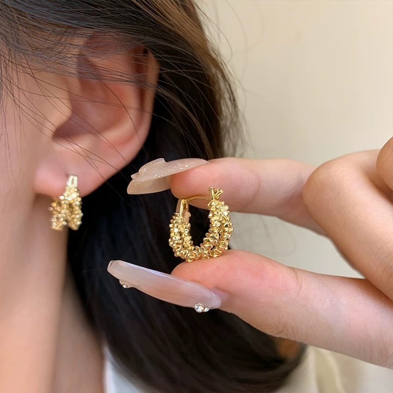 Jual Anting Anting Hoop Wanita Xuping Bulat Emas Jarum Perak 925 ...