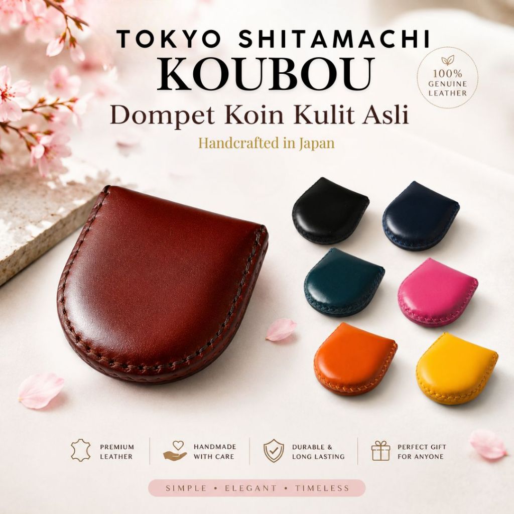 Jual Tokyo Shitamachi Koubou – Dompet Koin Kulit Asli Premium Handmade ...