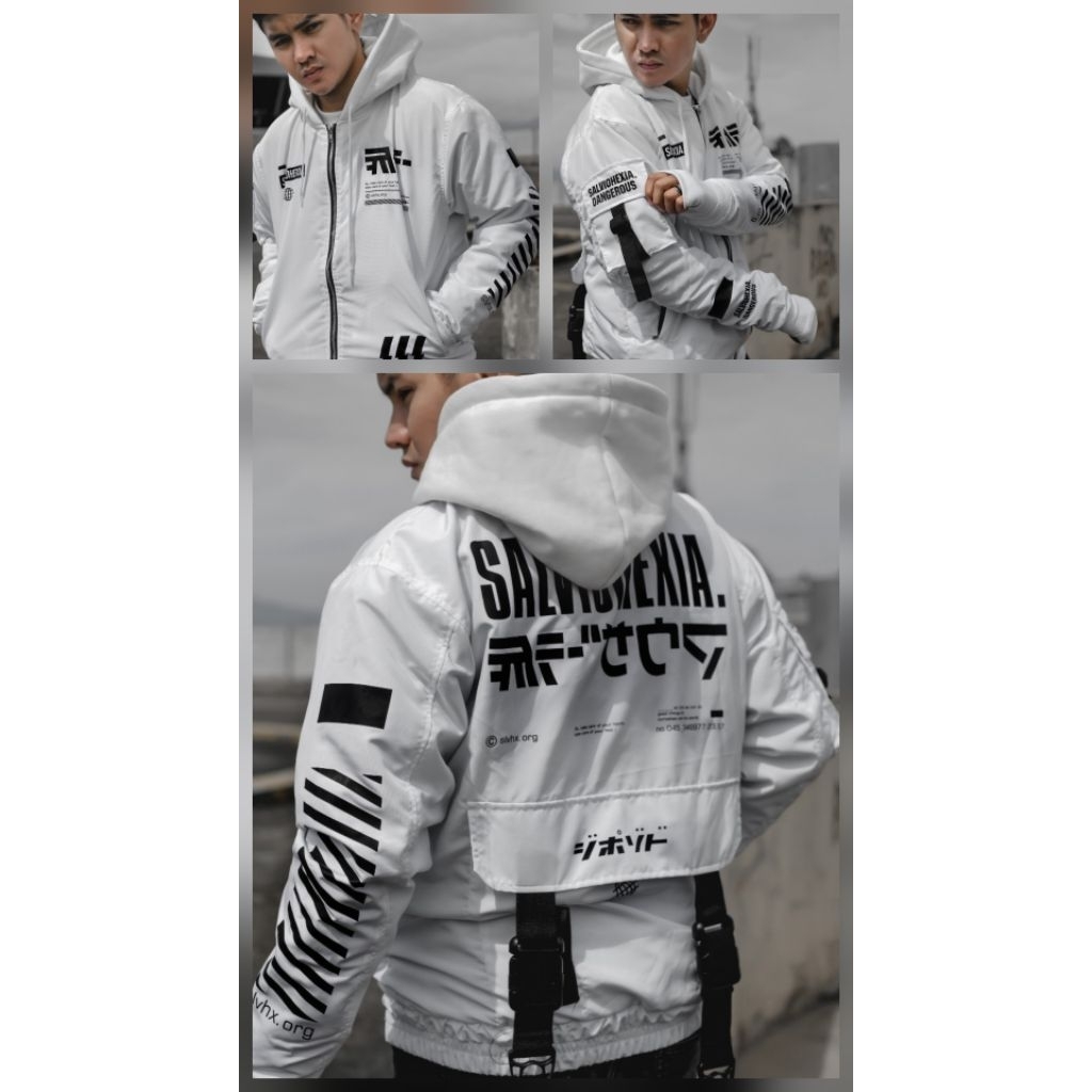 Jual Salvio Hexia Bomber Hoodie Jacket Cyborg | Shopee Indonesia