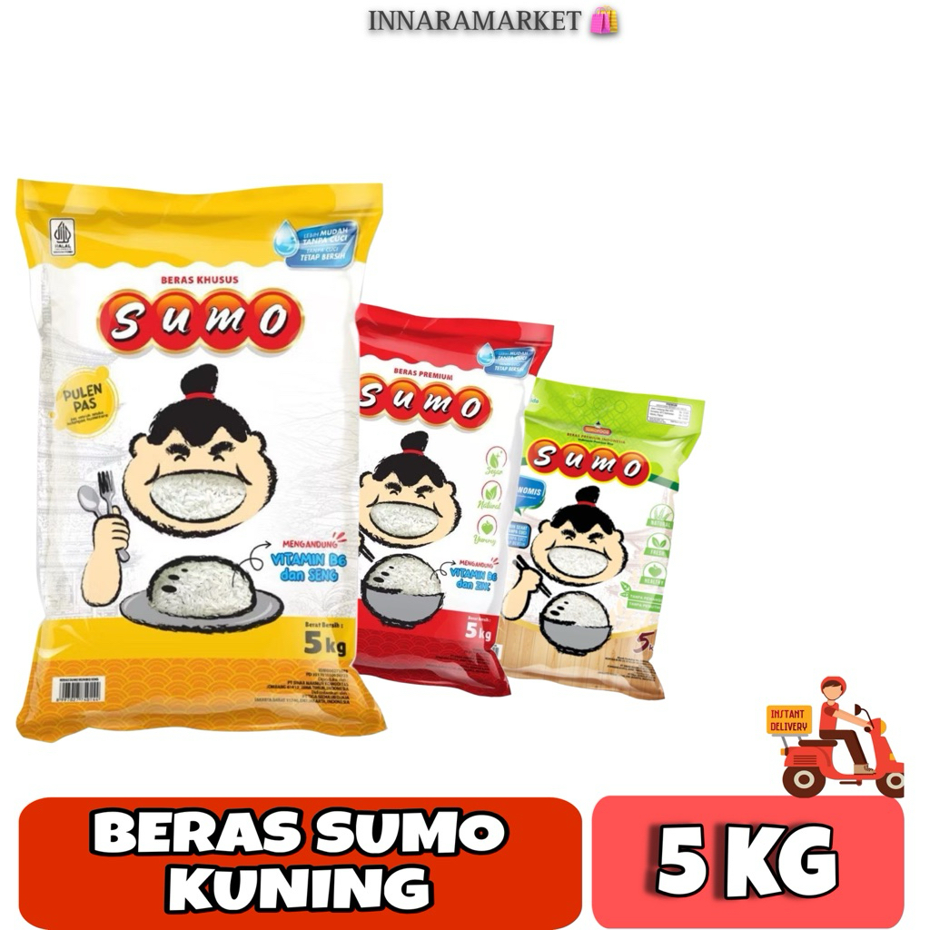 Jual Beras Sumo Kuning 5KG | Beras Fortifikasi Khusus Pulen Lezat ...