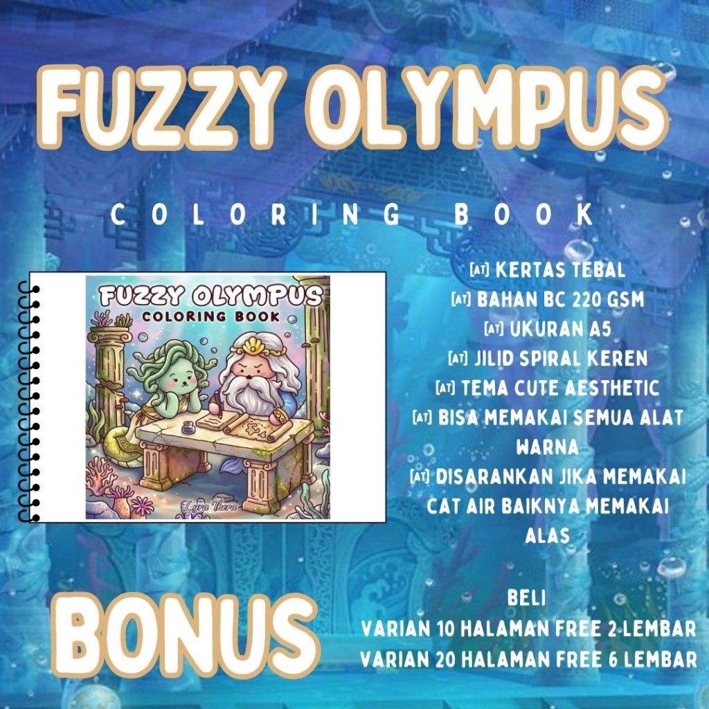 Jual Fuzzy Olympus Coloring Book Buku Mewarnai Anak Remaja Dewasa Murah ...