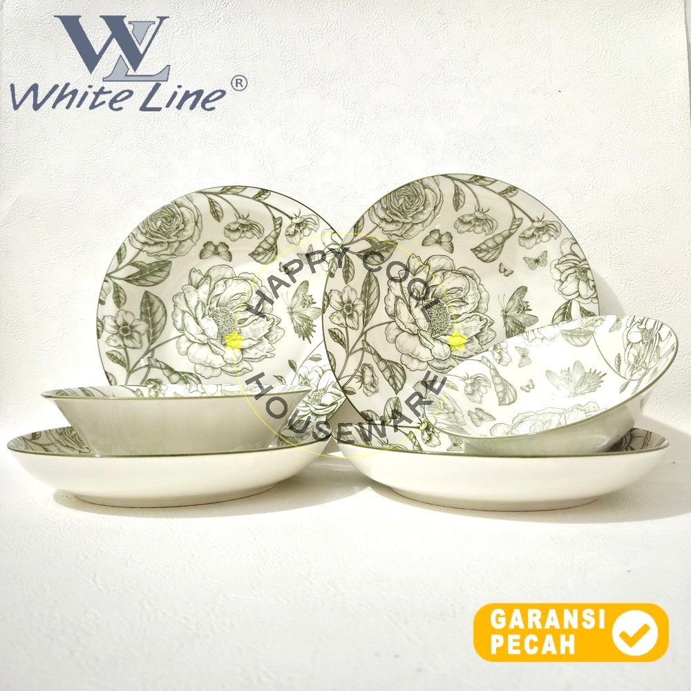 Jual WHITE LINE 1Pcs Moon Shape Plate 8in Piring Buah Piring Dalam ...