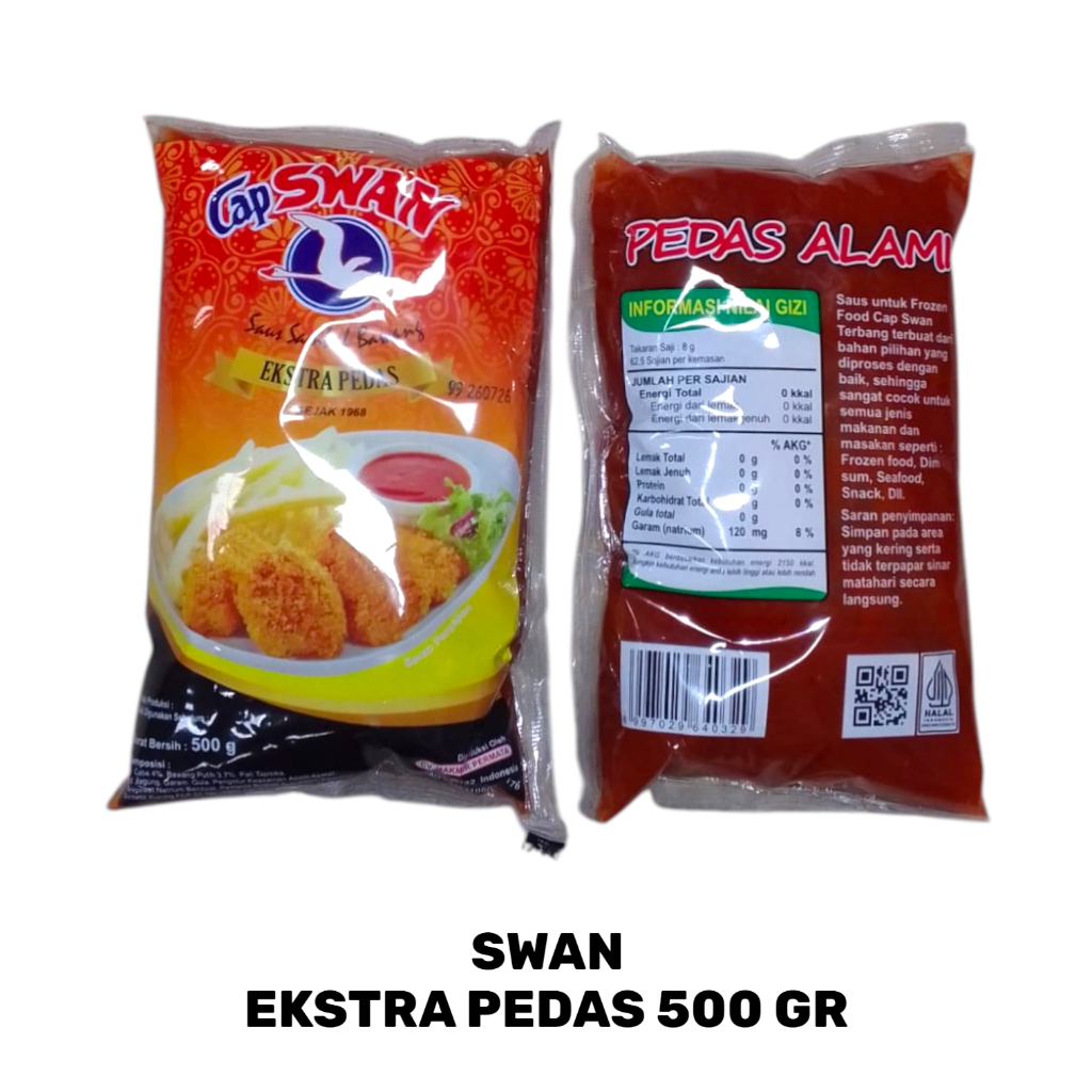 Jual Sambal Extra Pedas Swan 500 gram gr Pedas Alami Cap Swan Terbang ...