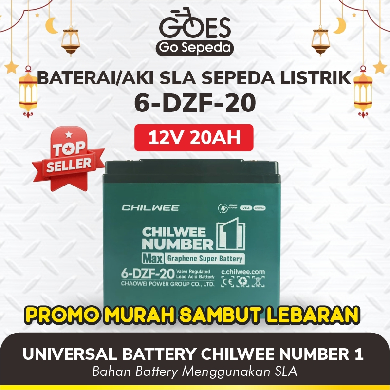 Jual GOES Baterai Aki Sepeda Listrik CHILWEE 6-DZF-20 / 6DZF20 ...