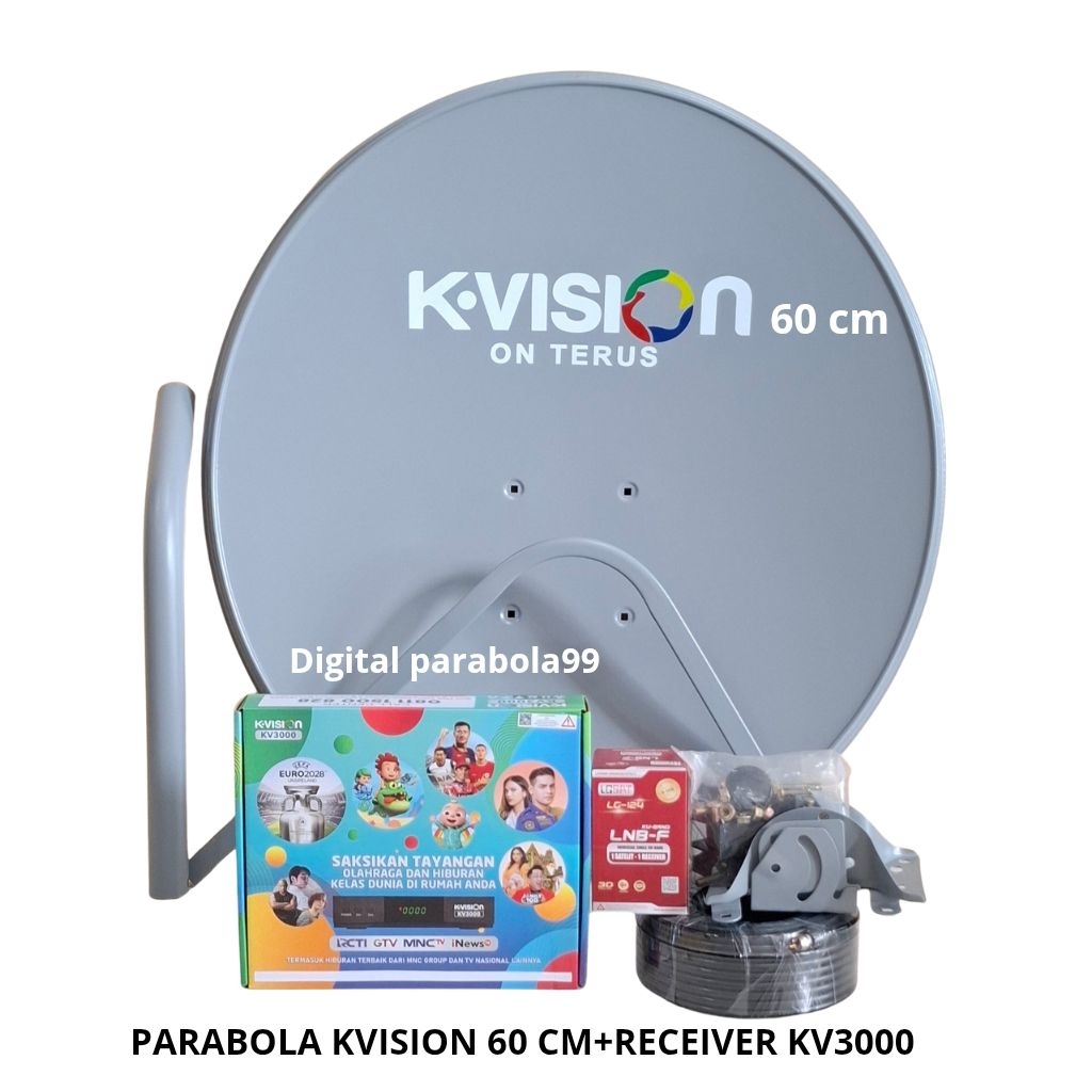 Jual Parabola Mini 60 cm Kvision Full Set Lengkap Paket Receiver ...