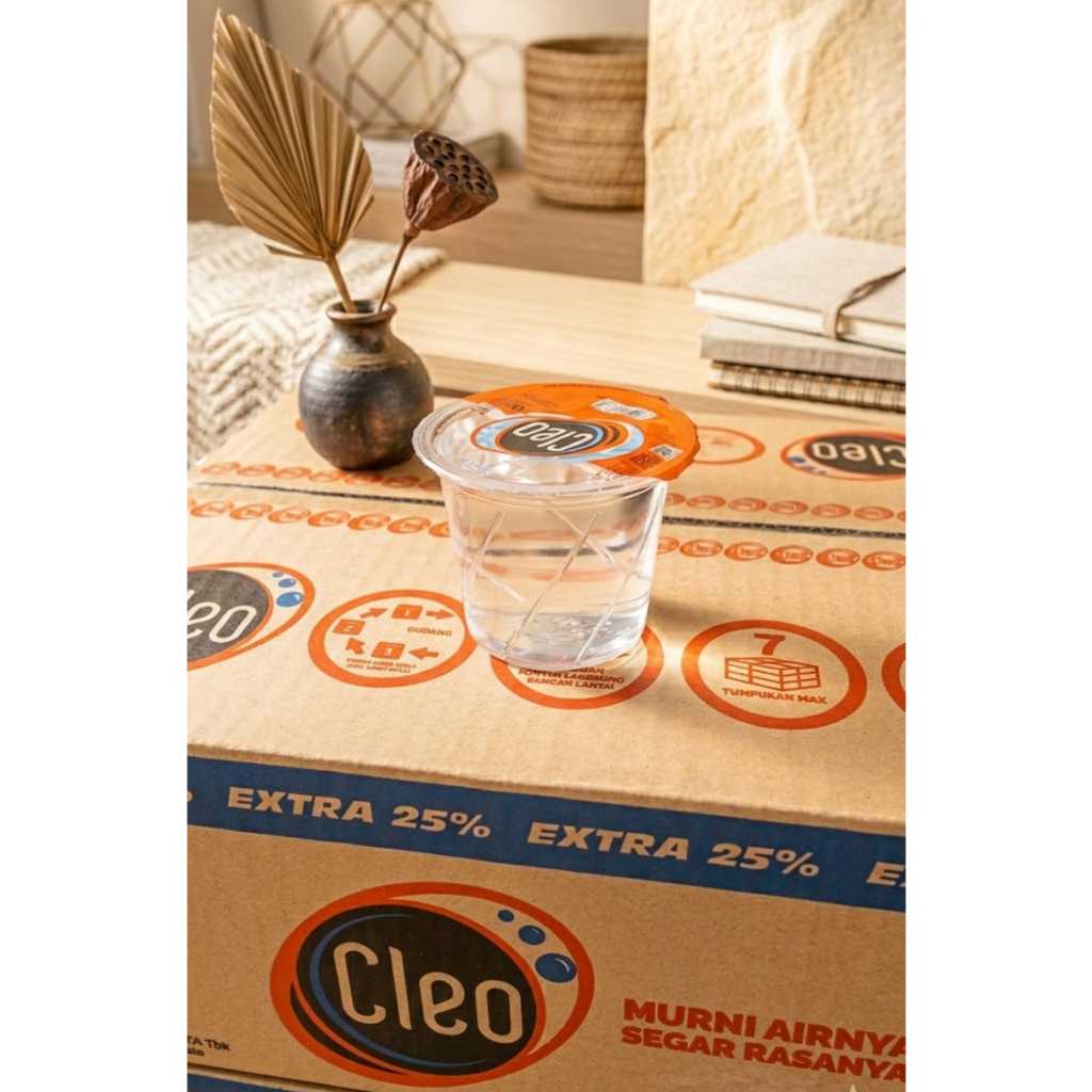 Jual Cleo Gelas mini 120ml, 1 dus isi 40 cup - Air murni Bersih, Segar ...