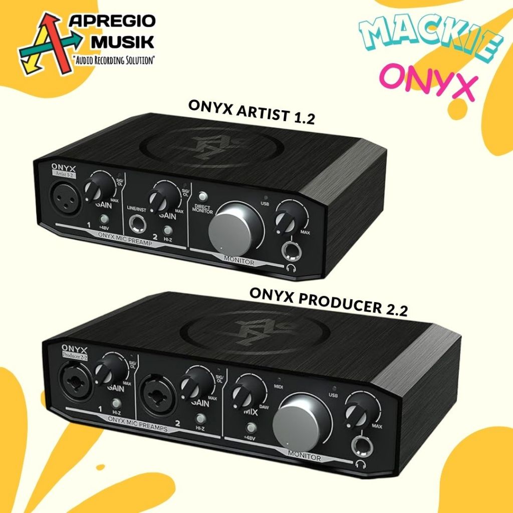 Jual Soundcard Mackie Onyx producer 2.2 pro 2x2 usb Onyx Artis 1.2 USB ...