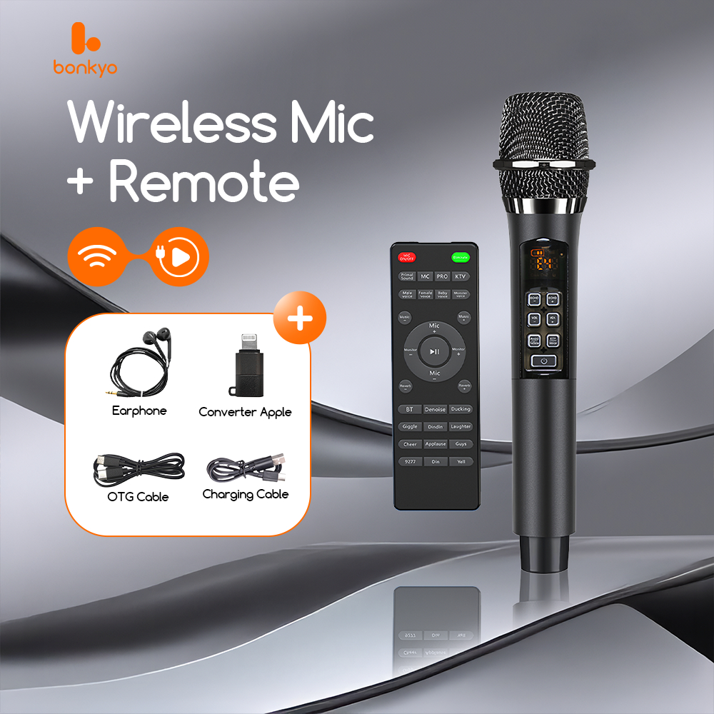 Jual Bonkyo Wireless Mic + Soundcard Profesional | DSP Noise Reduction ...