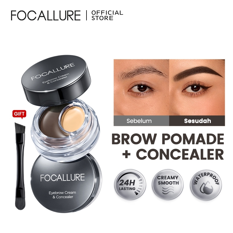 Jual FOCALLURE On & Fix Eyebrow Pomade & Concealer 24 Jam Long-lasting ...