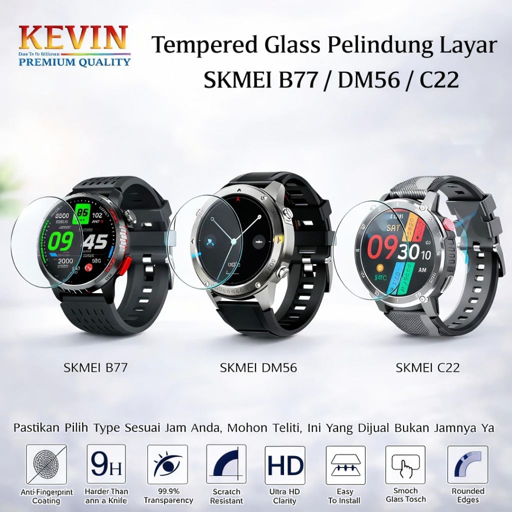 Jual Anti Gores Smartwatch SKMEI B77 DM56 C22 - Tempered Glass Kaca ...