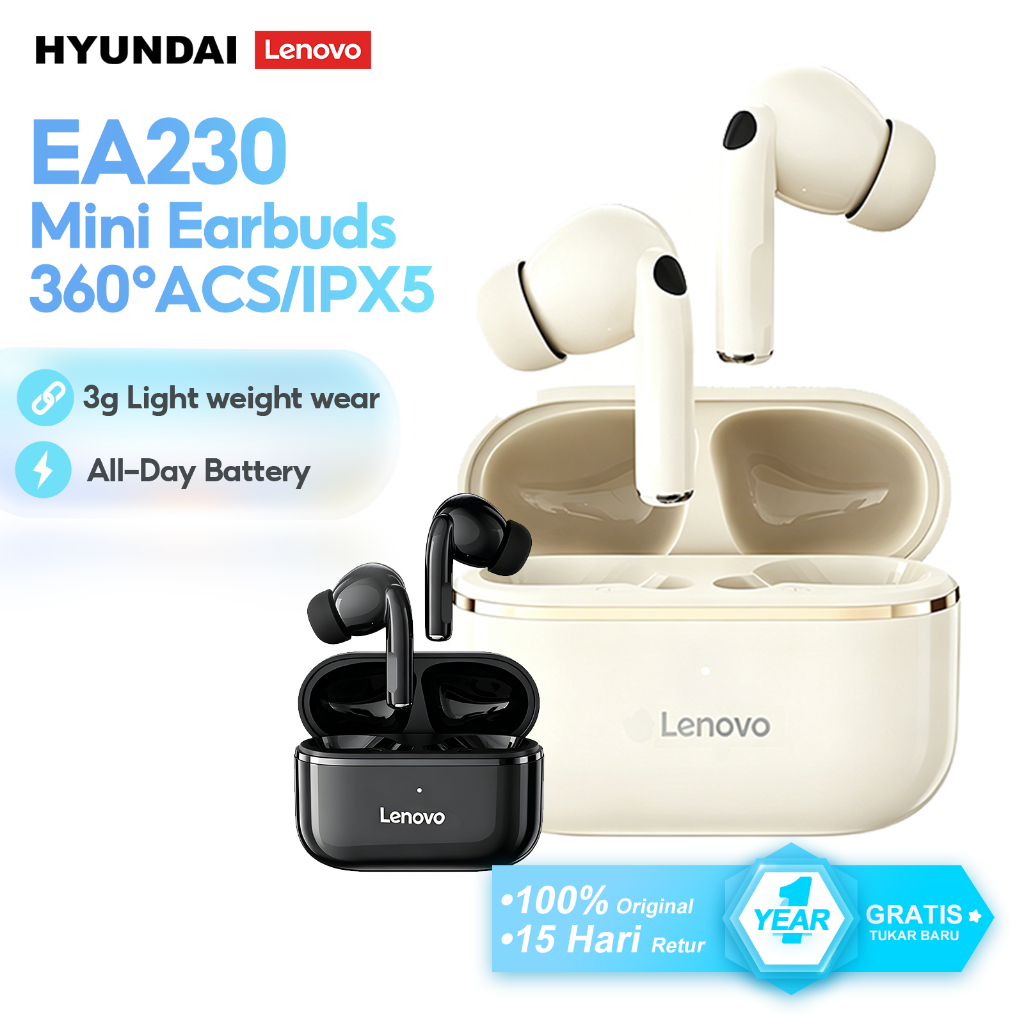 Jual Lenovo Thinkplus EA230 ENC True Wireless Bluetooth Mini Earbuds ...