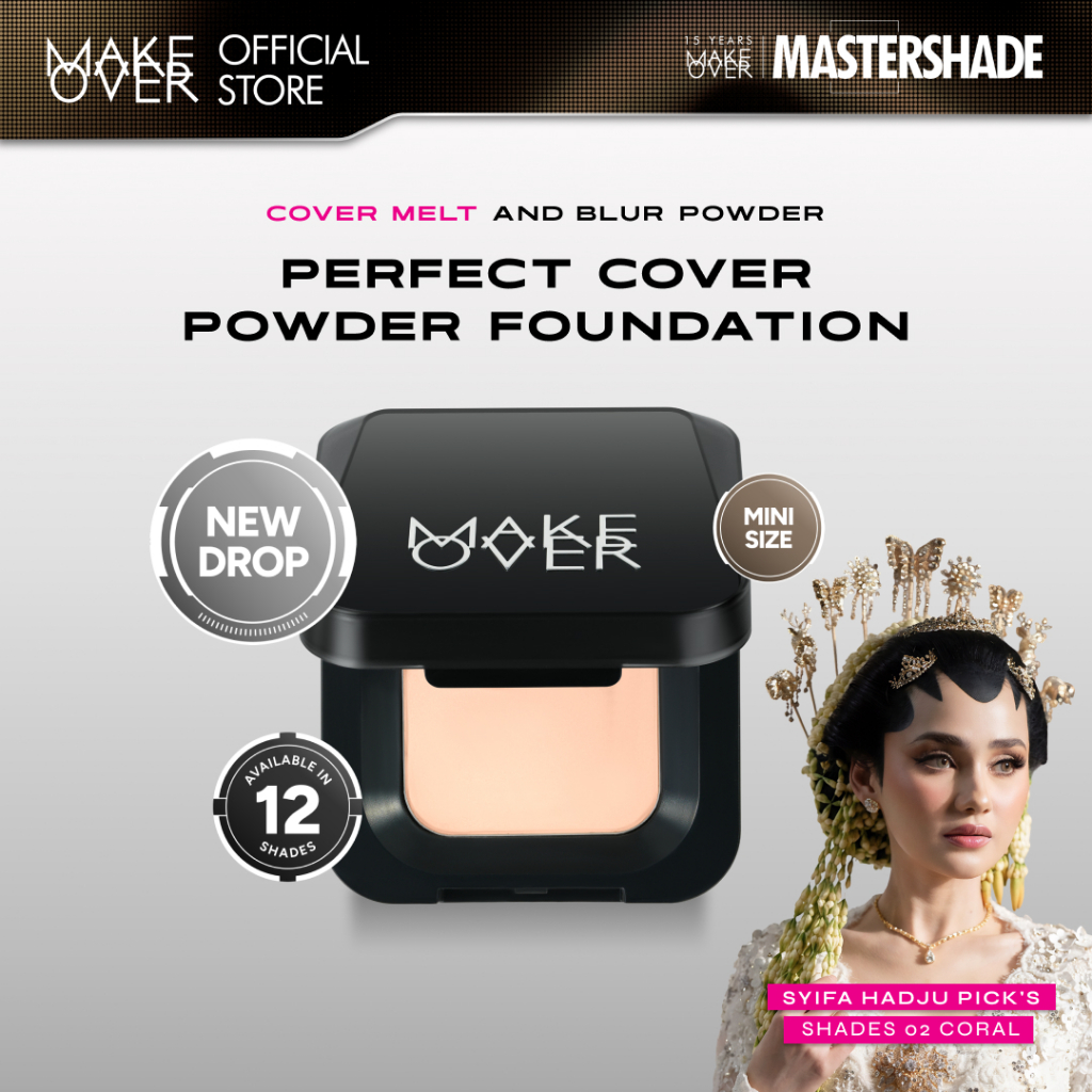 Jual NEW! MAKE OVER Perfect Cover Powder Foundation Mini - TWC Two Way ...