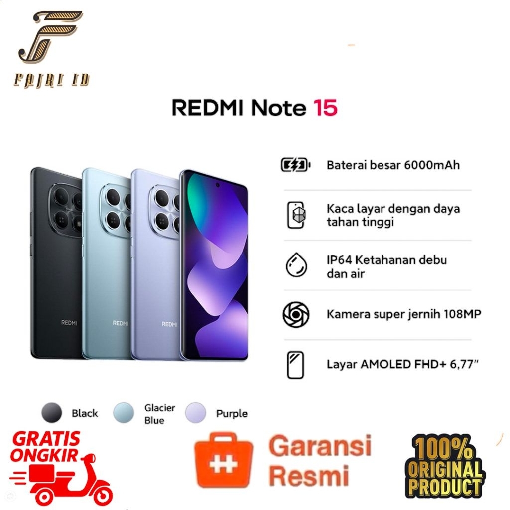 Jual Xiaomi Redmi Note 15 4G 8/128 NFC Garansi Resmi | Shopee Indonesia