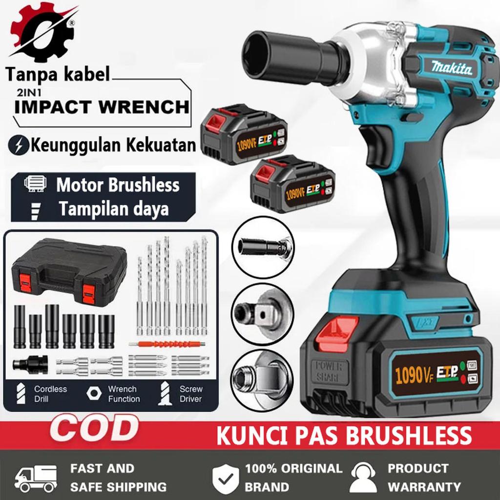 Jual MAKITA Cordless Impact Wrench Brushless 1090V/588V 980N/M Mobil ...