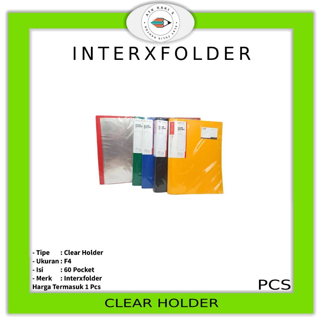Jual Interx Folder - Clear Holder 60 Pocket F4 - Pcs | Shopee Indonesia