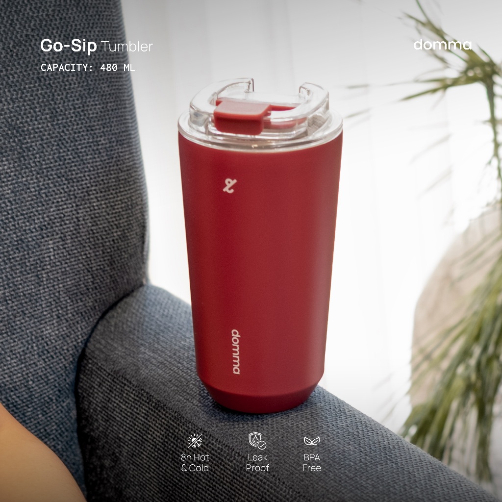 Jual [Domma] 480 ml Go-Sip Tumbler Hadiah Double Wall Stainless Steel ...