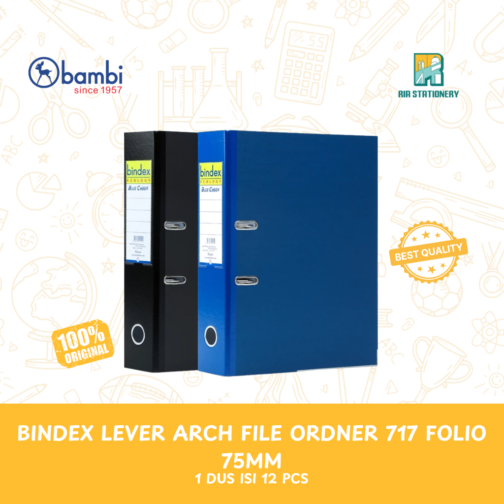 Jual Ordner Bindex 717 F4 / Folio Lever Arch File 75mm – Map Arsip ...