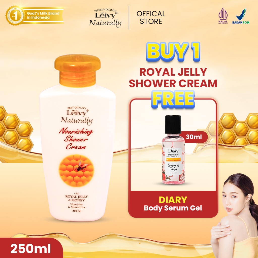 Jual Leivy Body Wash Sabun Mandi Shower Cream - Royal Jelly 250ml cap ...