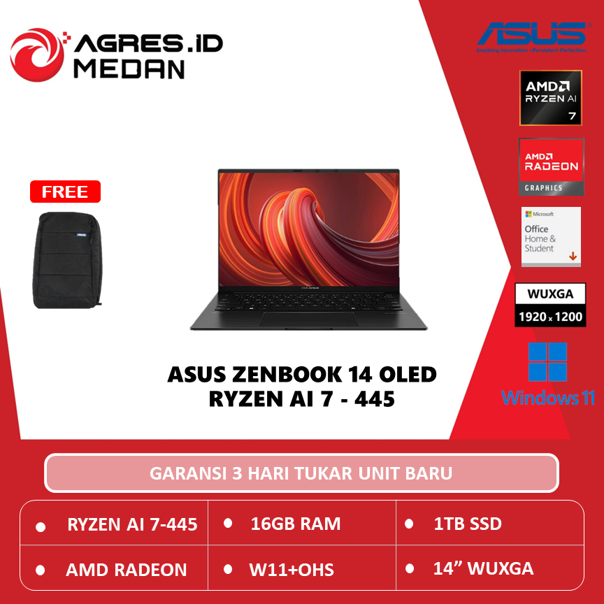 Jual ASUS ZENBOOK 14 OLED UM3406GA AMD RYZEN AI 7 445 - RAM 16GB 1TB ...