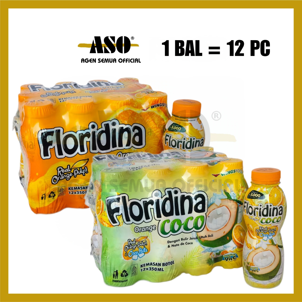 Jual ( ISI 12 ) Floridina Orange Coco 350ml minuman botol PROMO ...