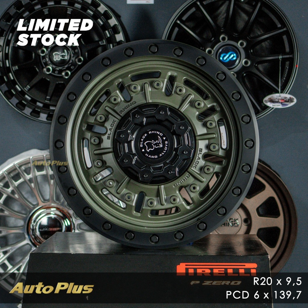 Jual VELG BLACK RHINO ABRAMS RING 20 PCD 6x139,7 Olive Drab Green ...